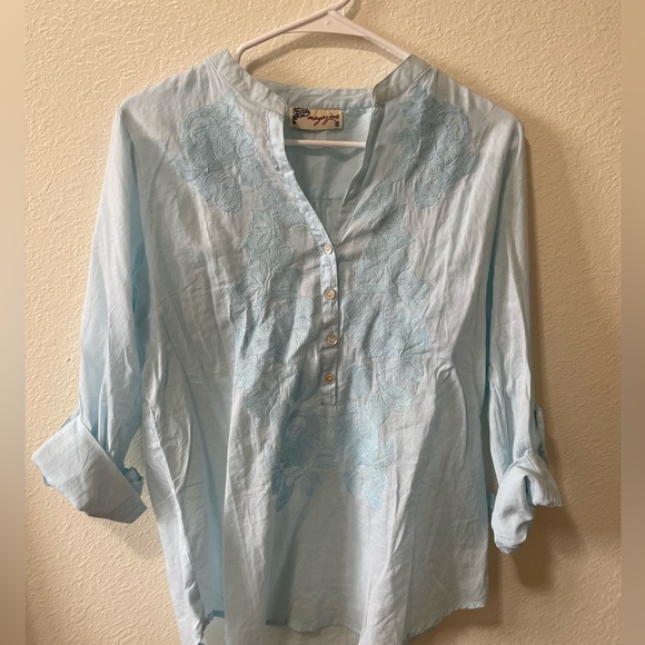 Tops | Cool Blue Shirt | Poshmark